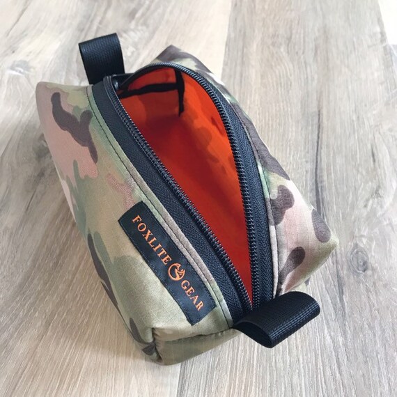 Small Ripstop Nylon Box Pouch multicam/orange | Etsy
