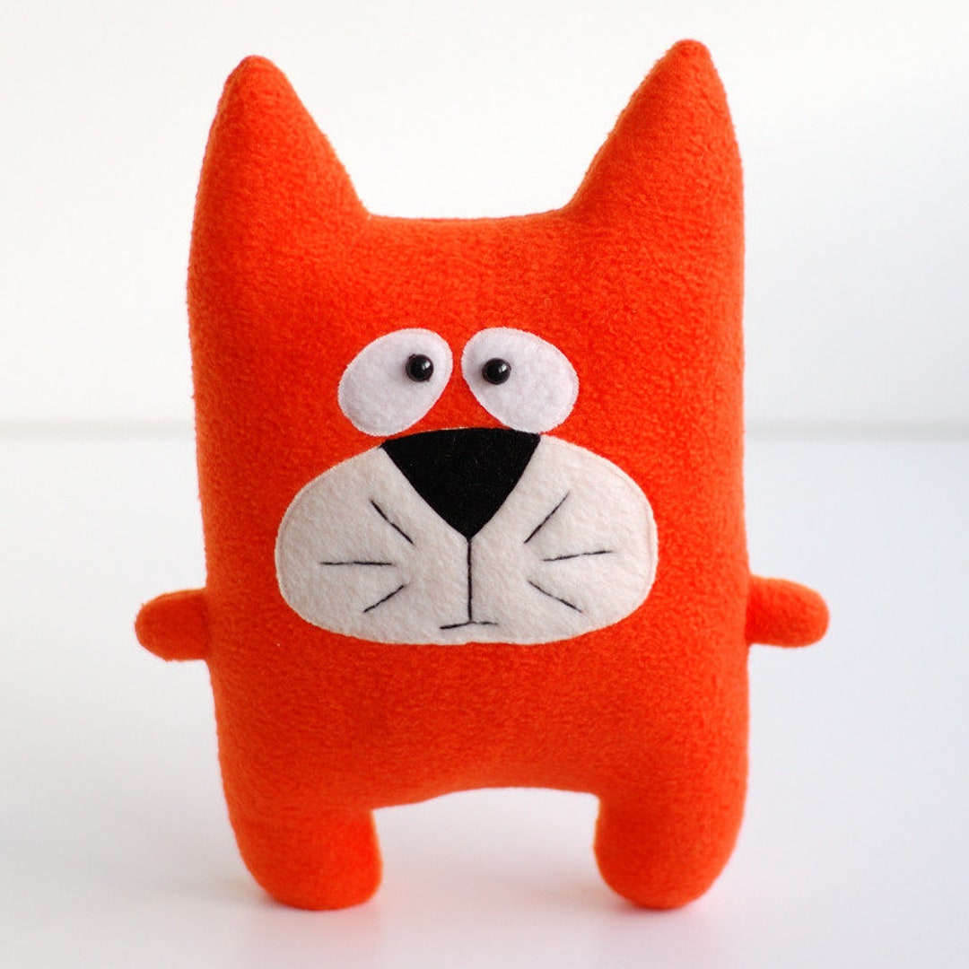 Cat Decor, Cat Plush Toy, Orange Cat Plush, Stuffed Animal Zoo, Made in ...