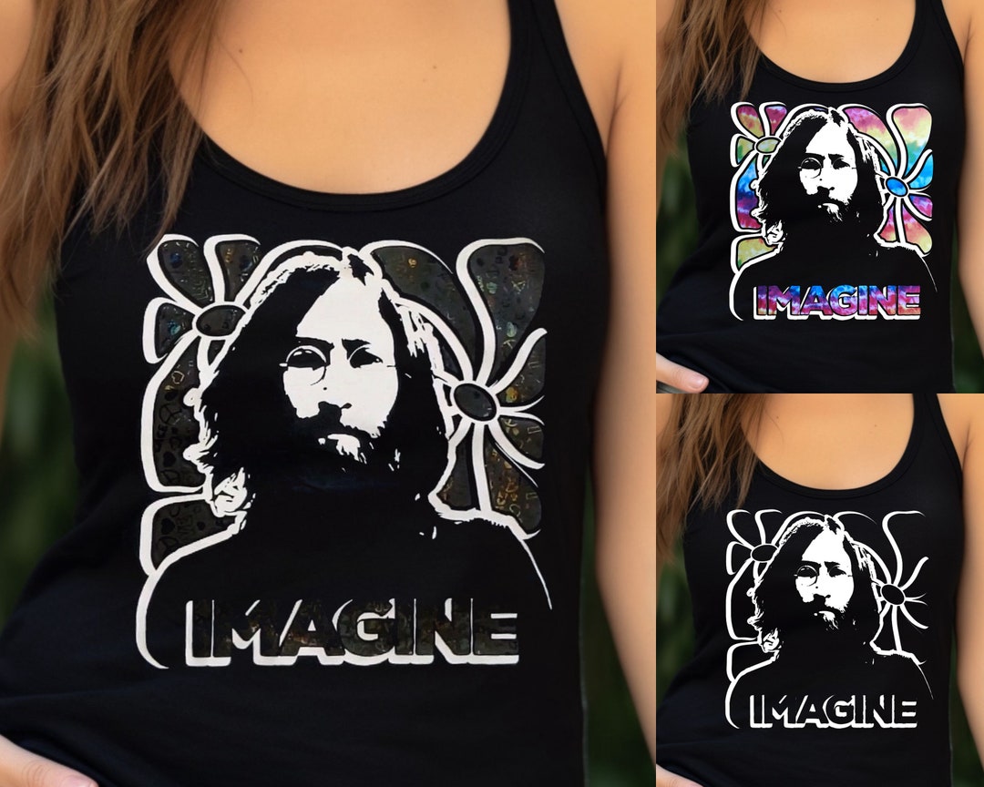 John Lennon Imagine Tank, Beatles Shirt, Good Vibes Tank Top, Hippie ...