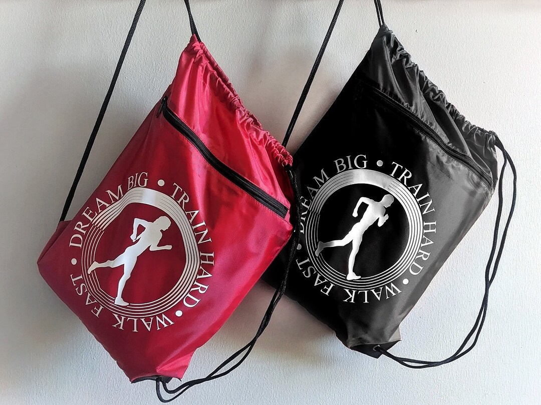 Male and Female Dream Big Train Hard Race Walking Bag | Race Walker Bag ...
