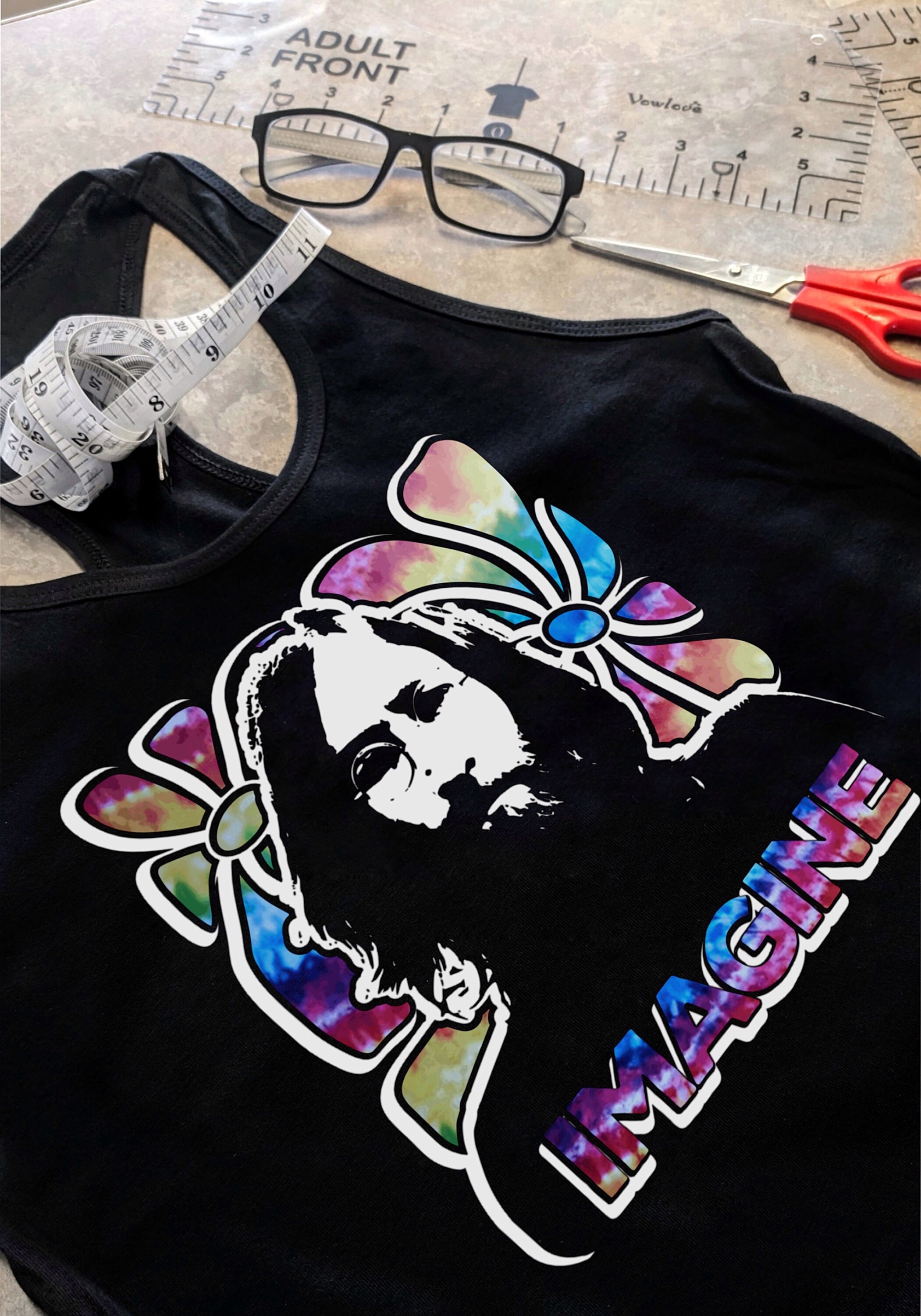 John Lennon Imagine Tank, Beatles Shirt, Good Vibes Tank Top, Hippie ...