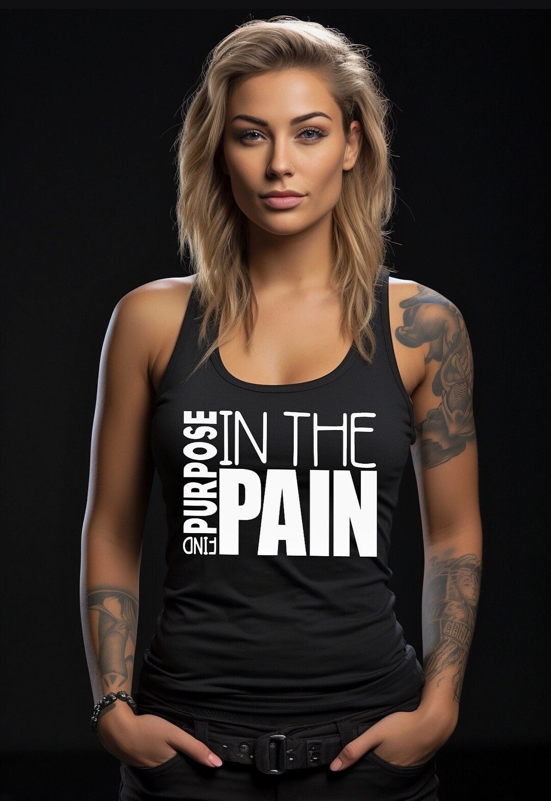 Find Purpose in the Pain, Workout Gym Tank Top, Workout Gear, Crossfit ...