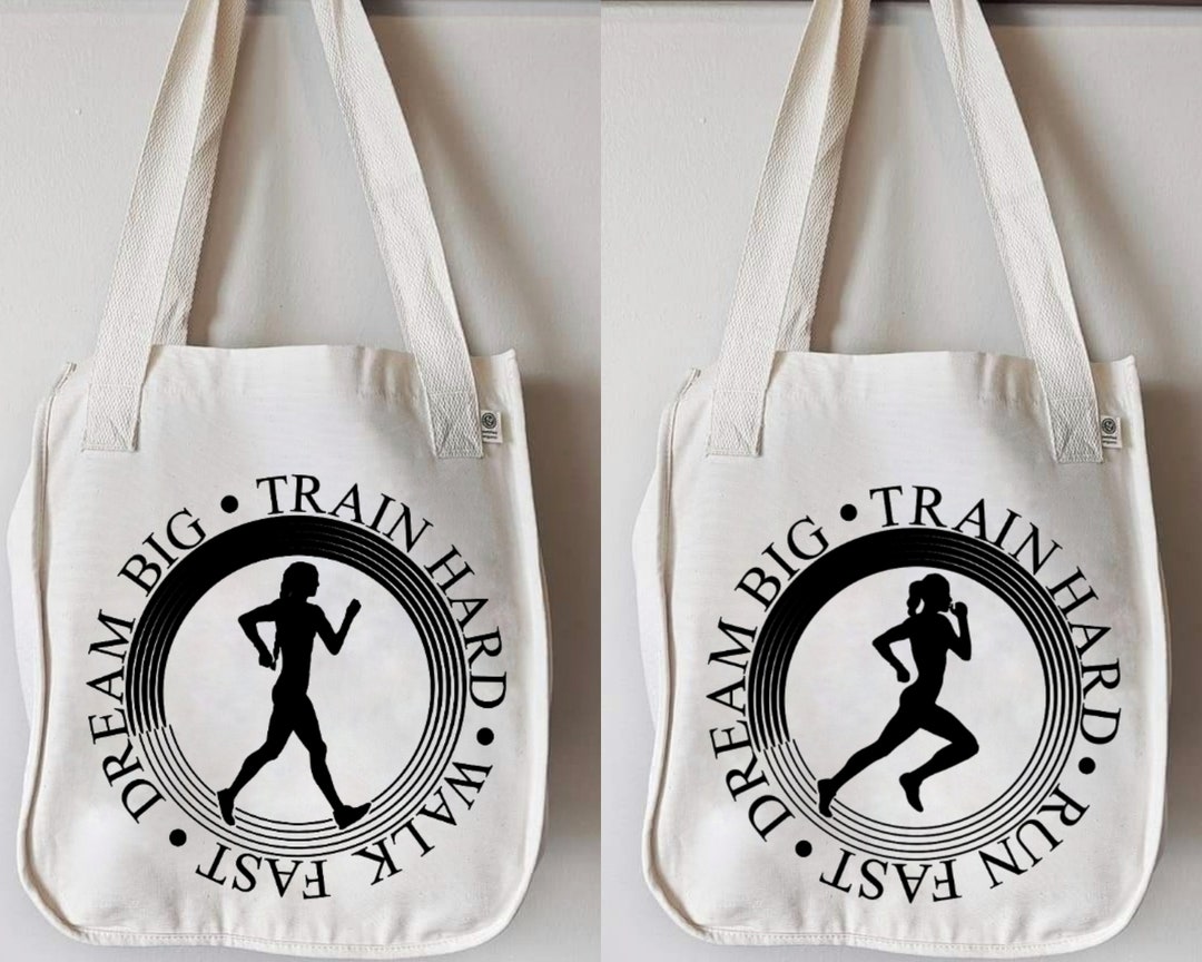 Dream Big Train Hard Tote Bag | Race Walking Bag | Running Bag | Track ...