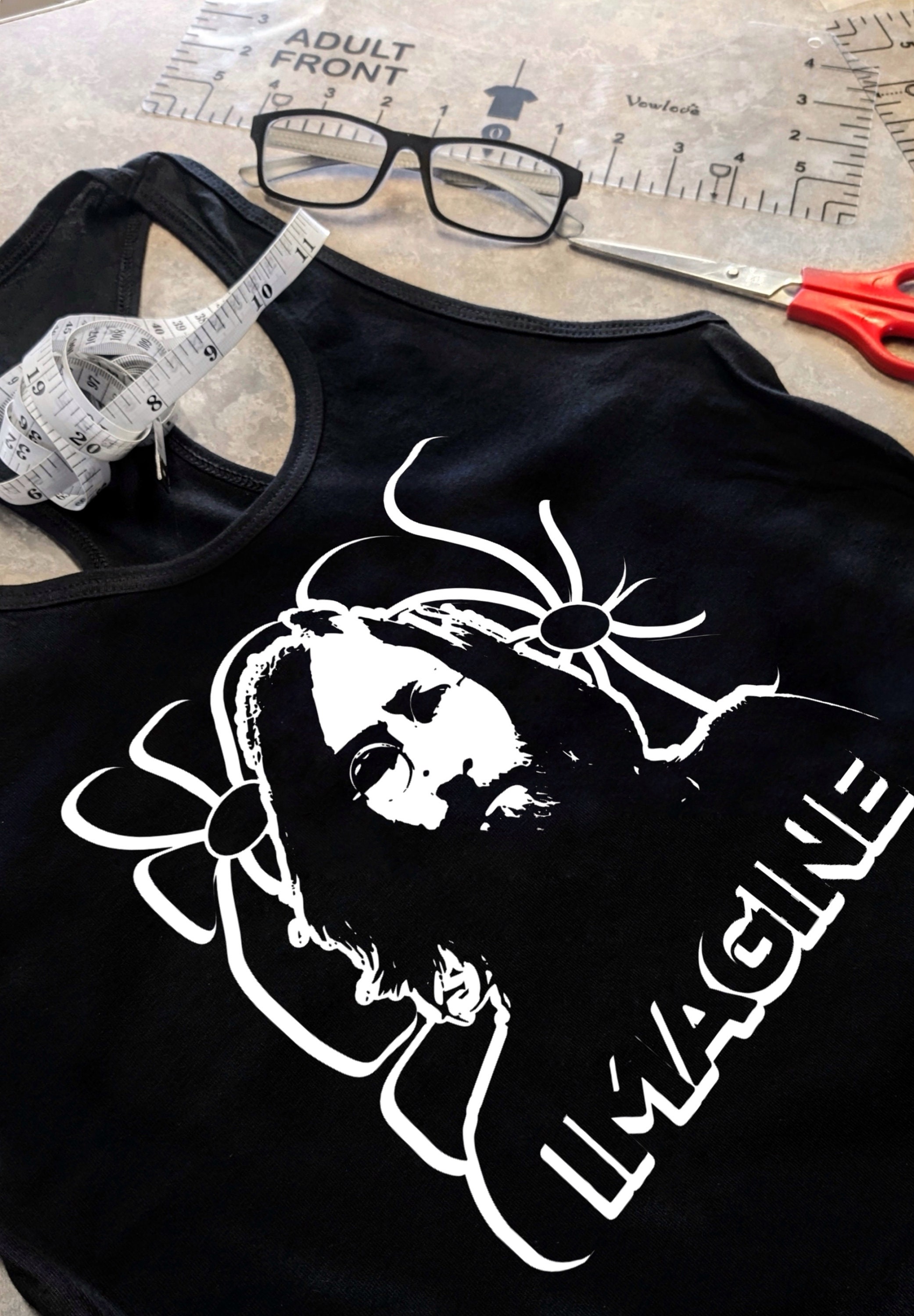 John Lennon Imagine Tank, Beatles Shirt, Good Vibes Tank Top, Hippie ...