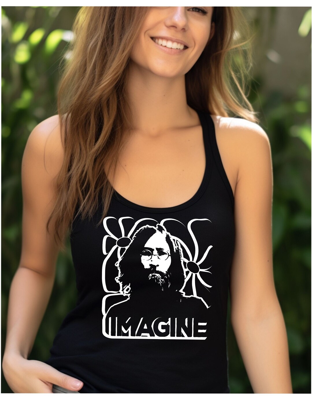 Imagine Johnn Imagine Tank, Beatles Shirt, Good Vibes Top, Hippie ...