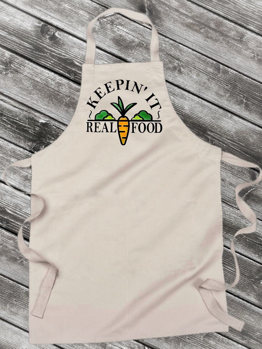 Keepin' It Real Food Apron or Market Tote / Vegan / Vegetarian ...