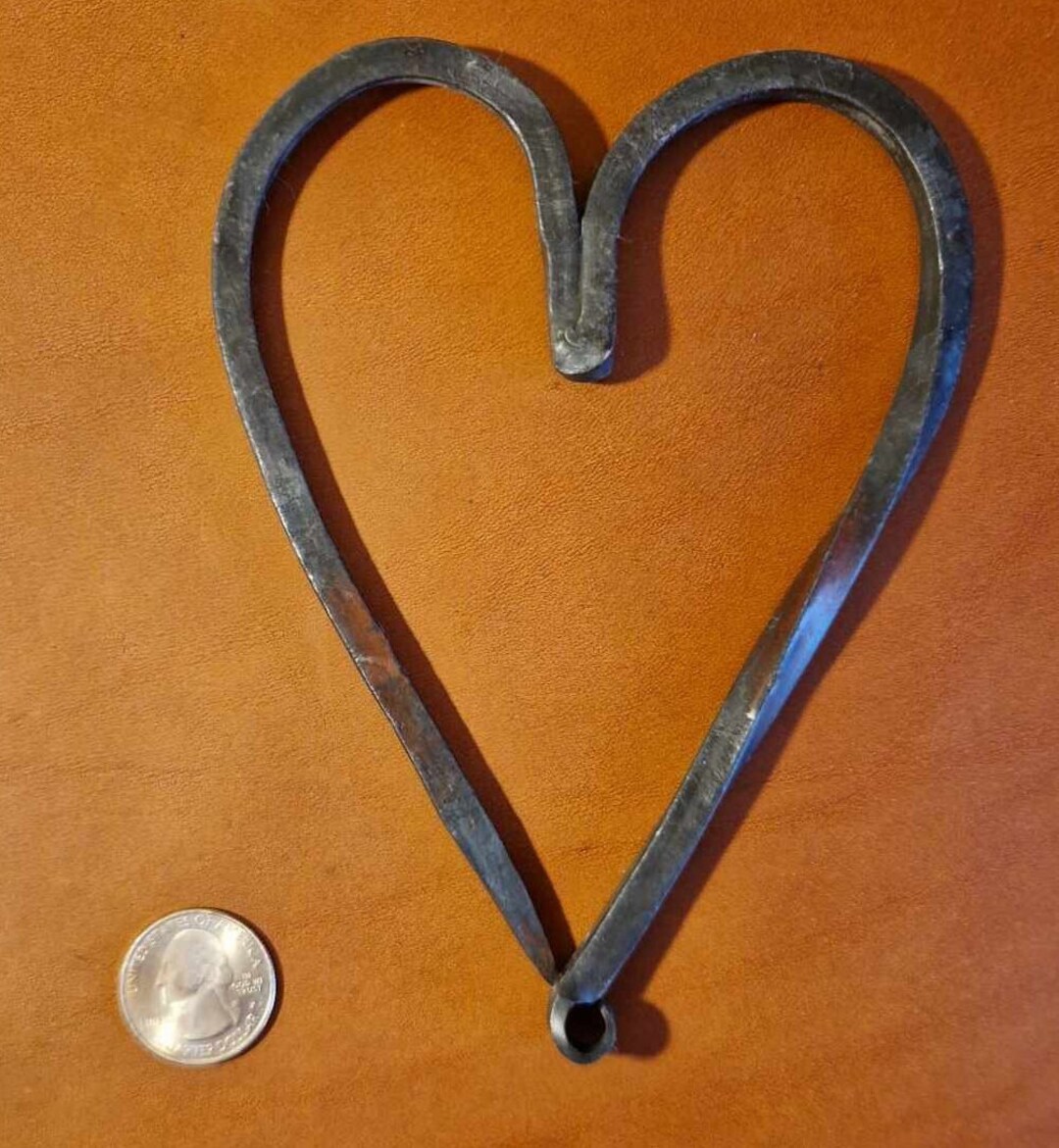 Medium Hand Forged Decorative Metal Heart - Etsy