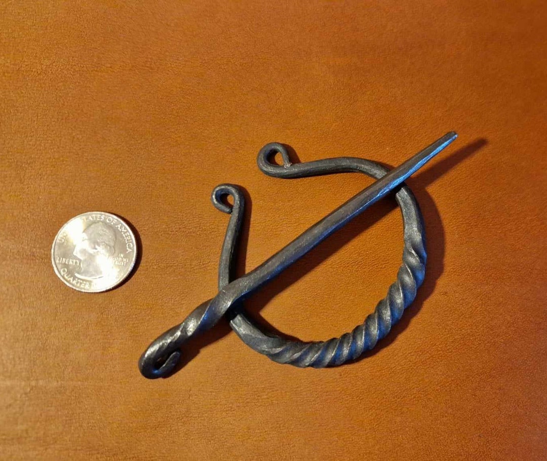 Hand Forged Penannular Shawl Cape Sweater Pin Clasp - Etsy