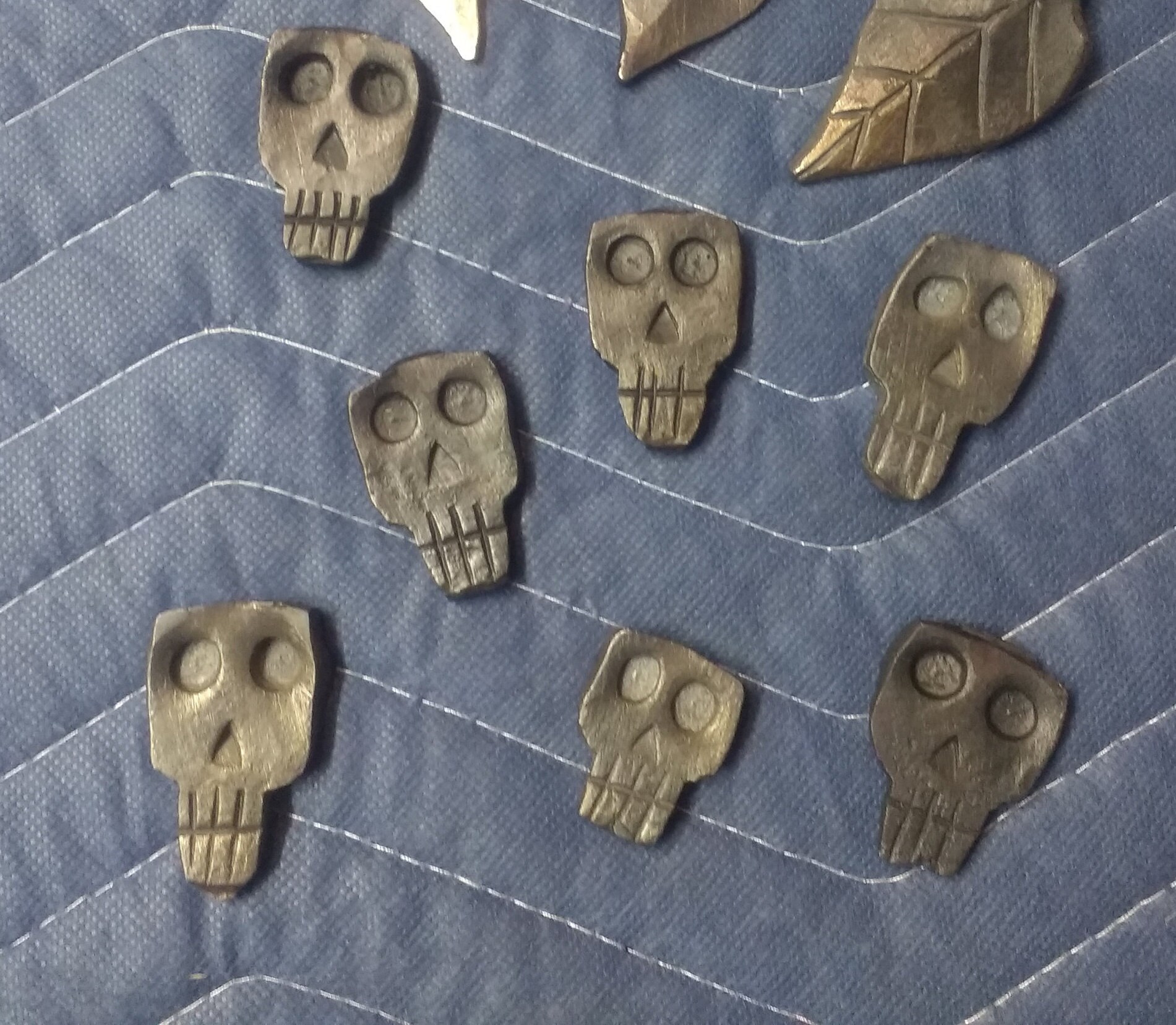 Hand Forged Skull Key Rings - Etsy