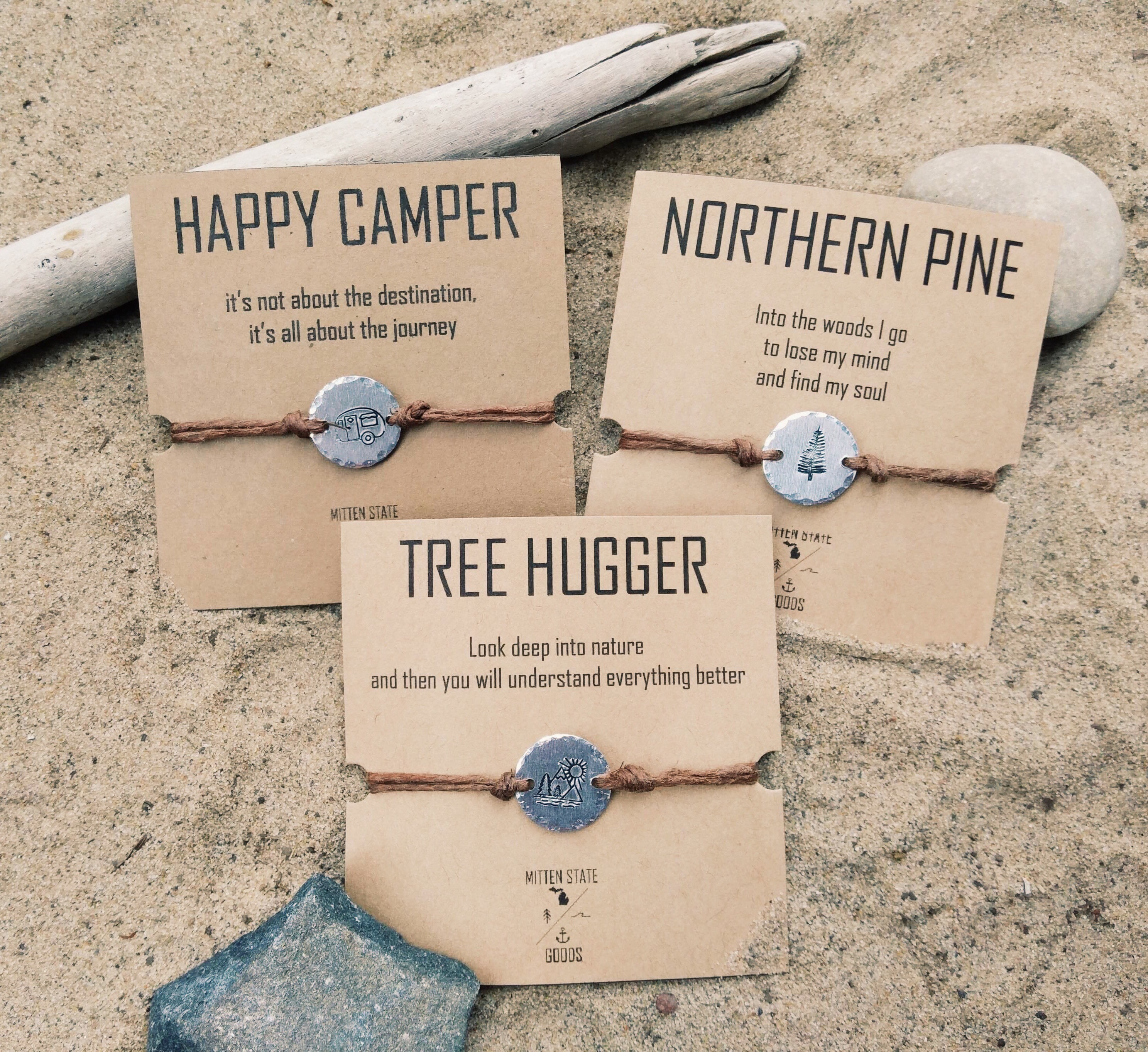 Nature Bracelet Tree Hugger Bracelet Northern Pine Happy | Etsy