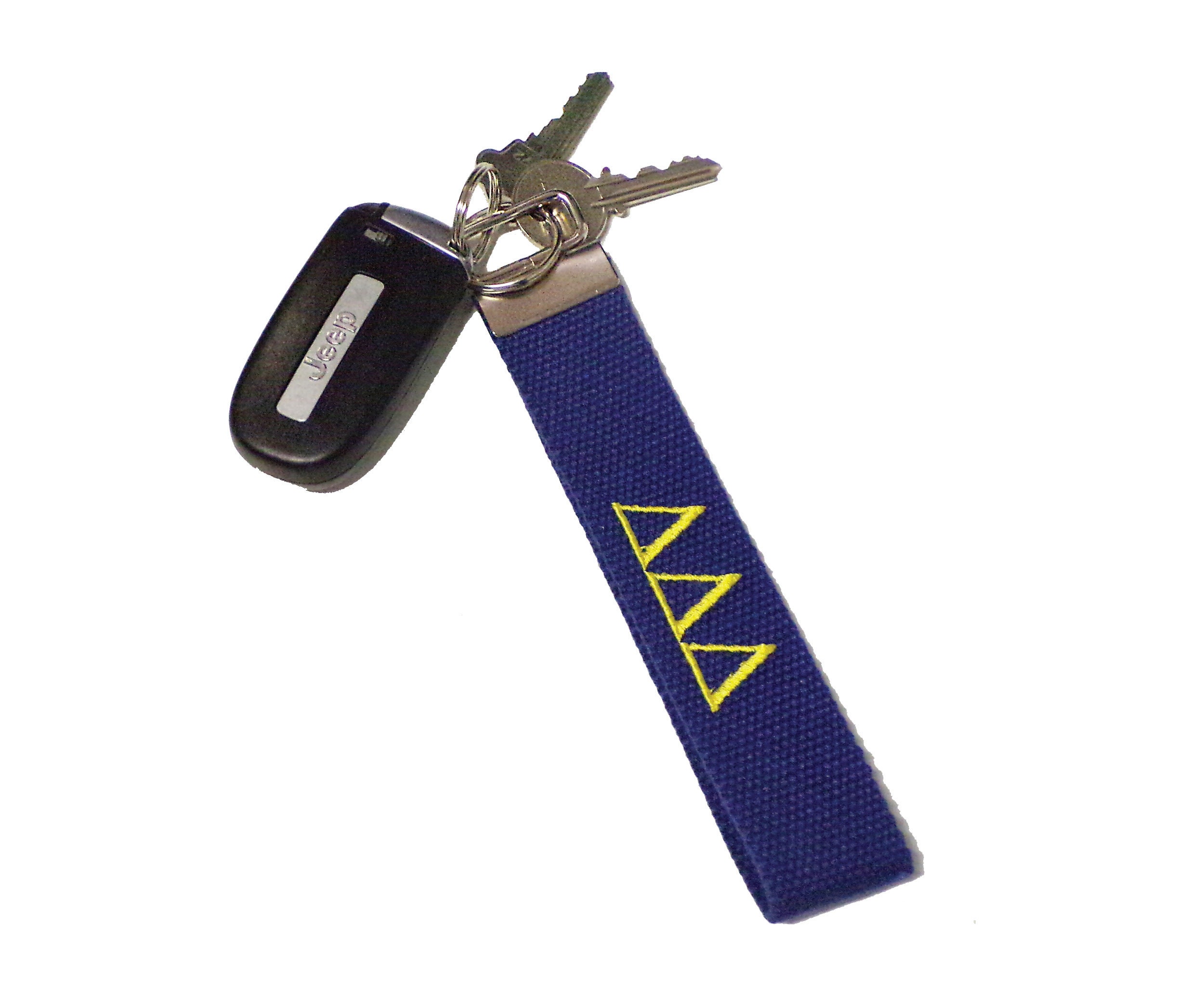 Delta Delta Delta Embroidered Key Fob - Etsy