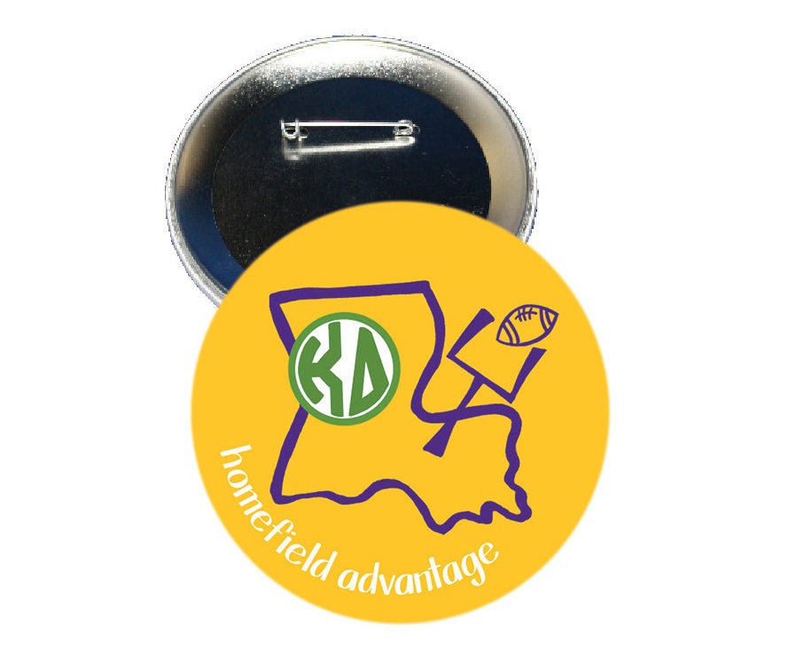 Kappa Delta LSU Homefield Advantage Gameday Button - Etsy