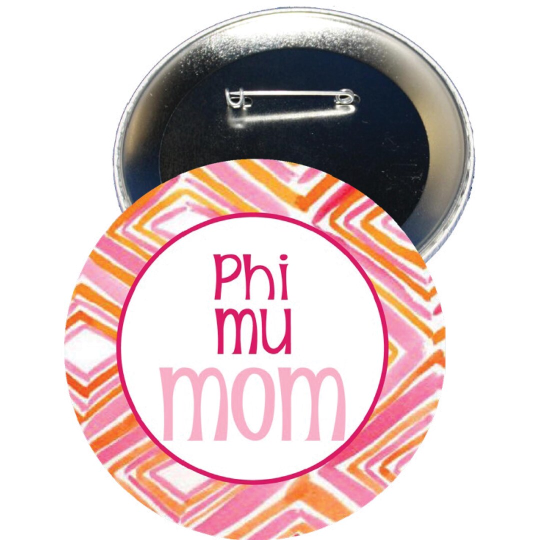 Phi Mu MOM Button - Etsy