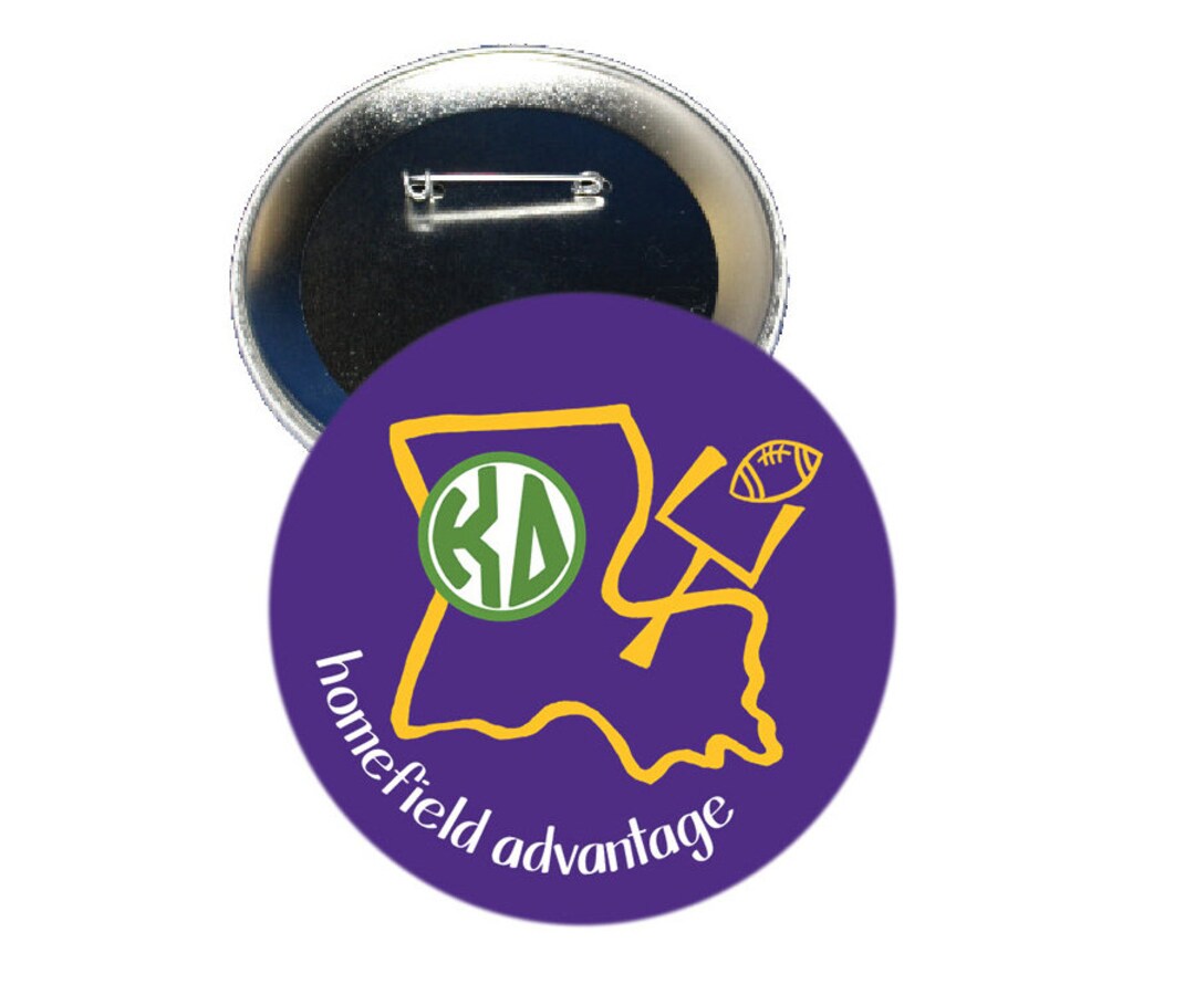 Kappa Delta LSU Homefield Advantage Gameday Button - Etsy