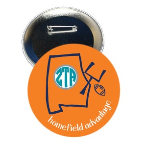 Zeta Tau Alpha Auburn Homefield Advantage Gameday Button - Etsy
