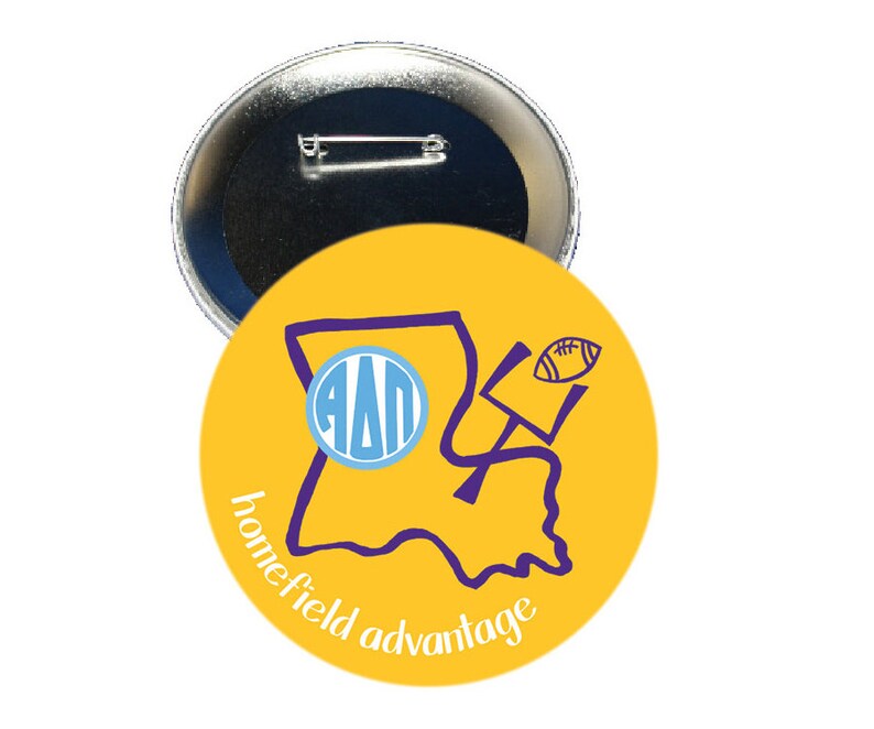Alpha Delta Pi LSU Homefield Advantage Gameday Button - Etsy