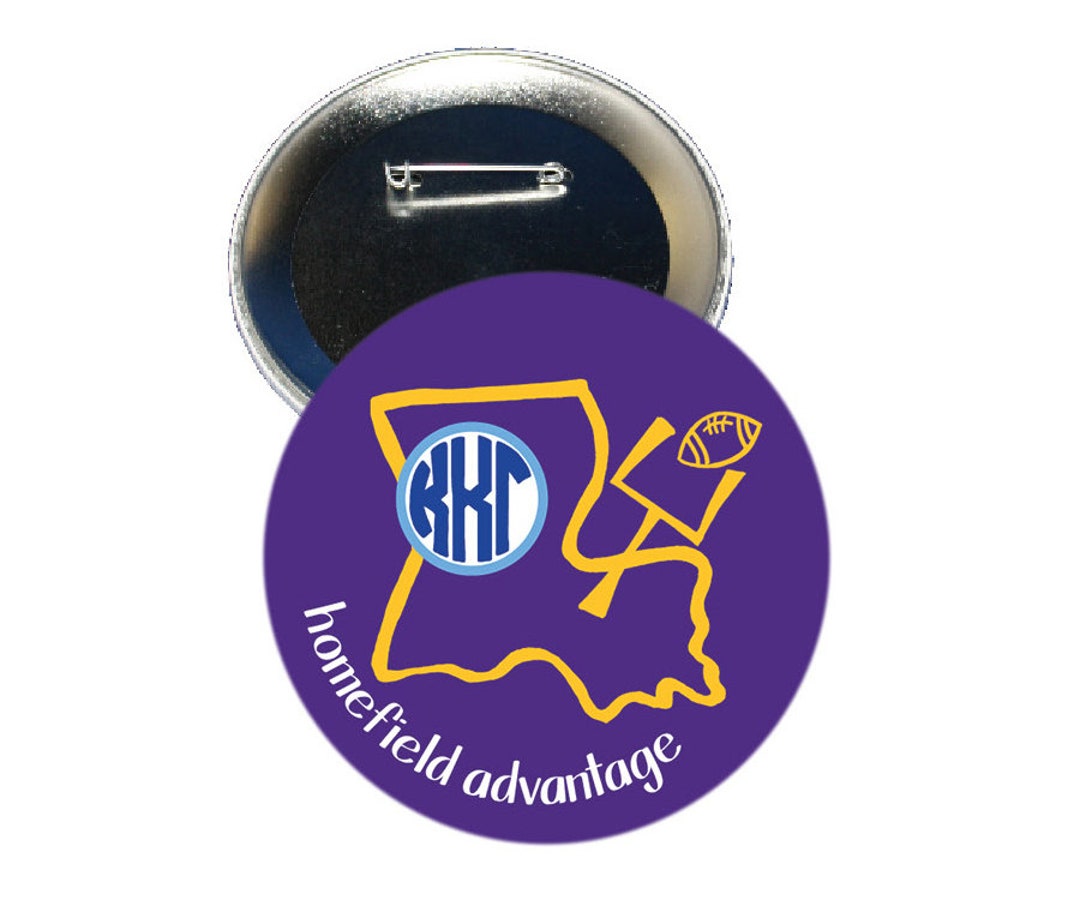 Kappa Kappa Gamma LSU Homefield Advantage Gameday Button - Etsy