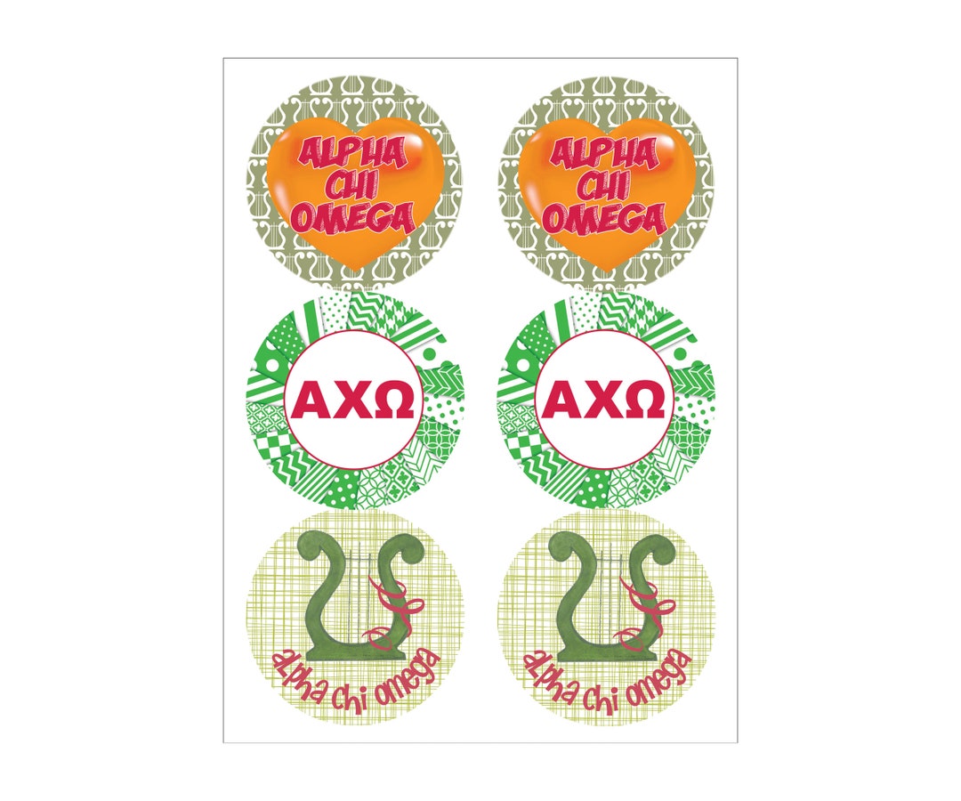 Alpha Chi Omega Sticker Sheet - Etsy