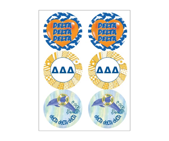 Delta Delta Delta Sticker Sheet | Etsy