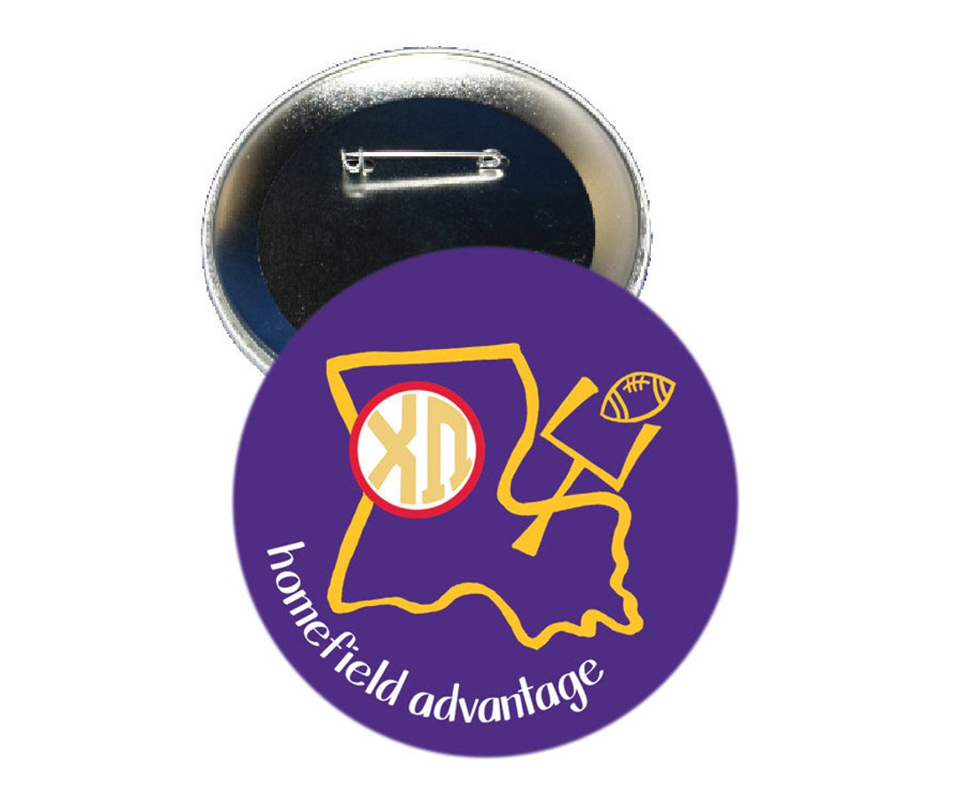 Chi Omega LSU Homefield Advantage Gameday Button - Etsy