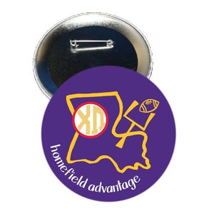 Chi Omega LSU Homefield Advantage Gameday Button - Etsy