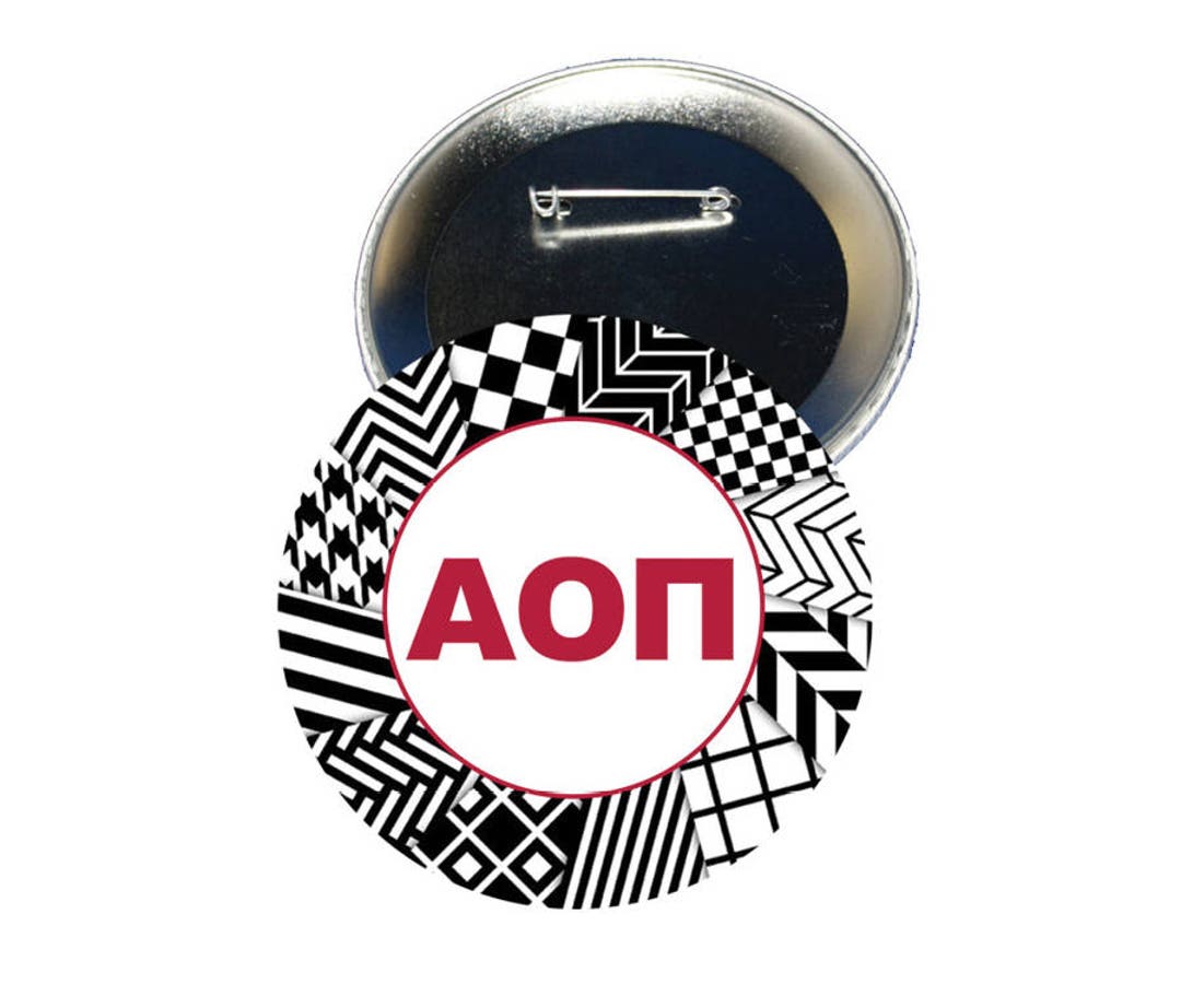 Alpha Omicron Pi Button - Letters - Etsy