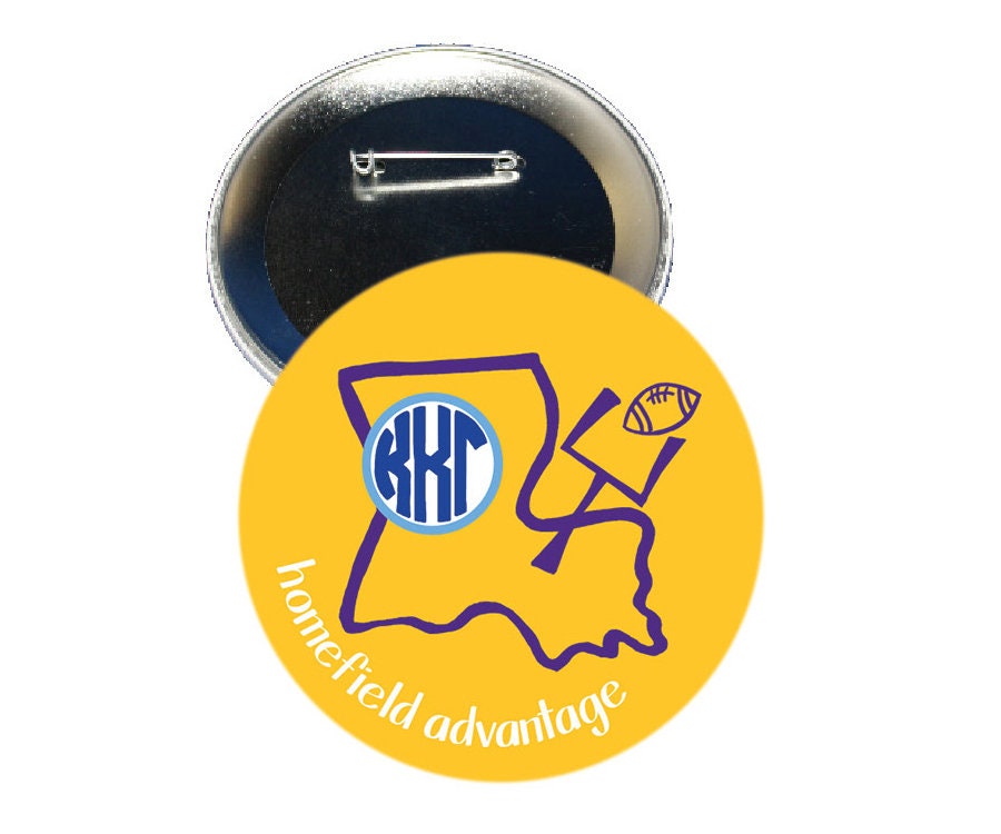 Kappa Kappa Gamma LSU Homefield Advantage Gameday Button - Etsy