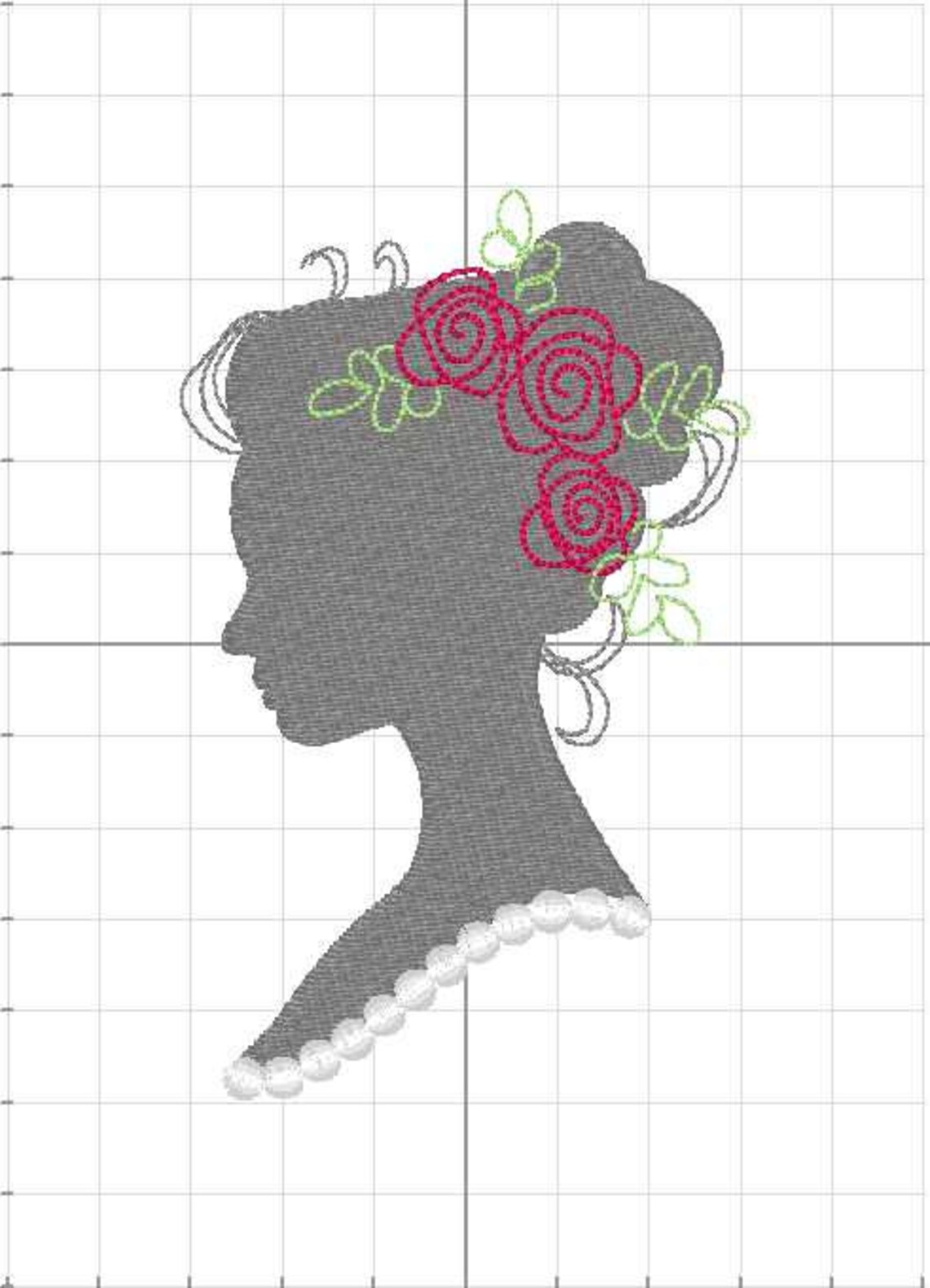 Cameo Machine Embroidery Design - Etsy