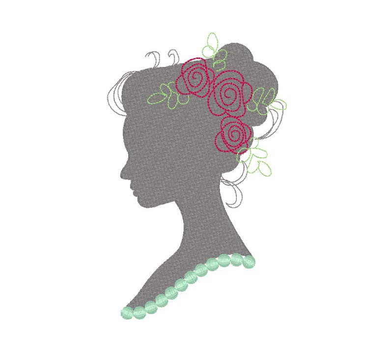 Cameo Machine Embroidery Design - Etsy