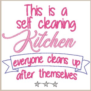 Self Cleaning Kitchen Design for Machine Embroidery - Etsy