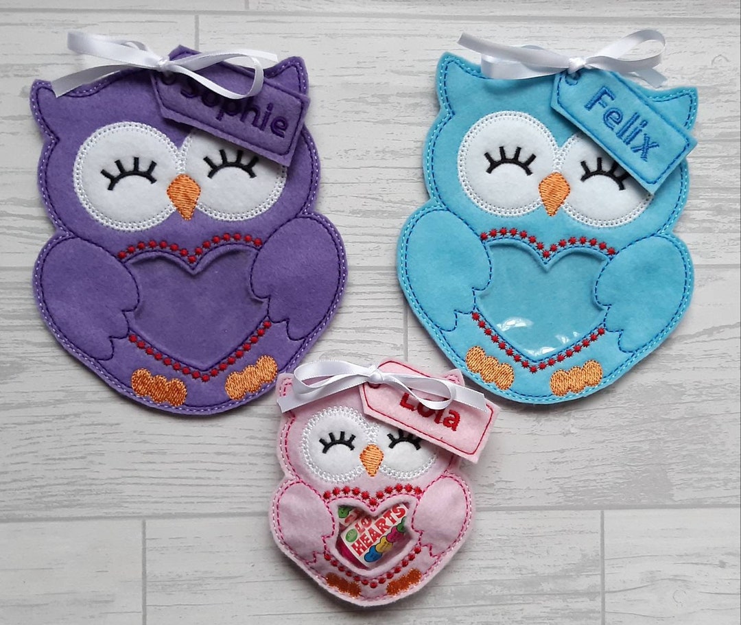 Personalised Owl Treat Bags. Valentines Treat Bags. Party Bags ...