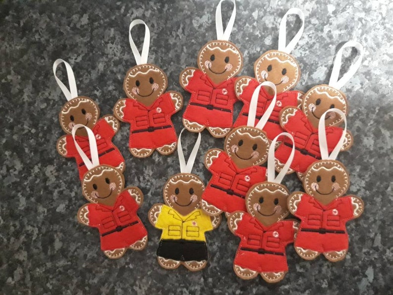 St John Ambulance Felt Gingerbread Christmas Decoration. First - Etsy