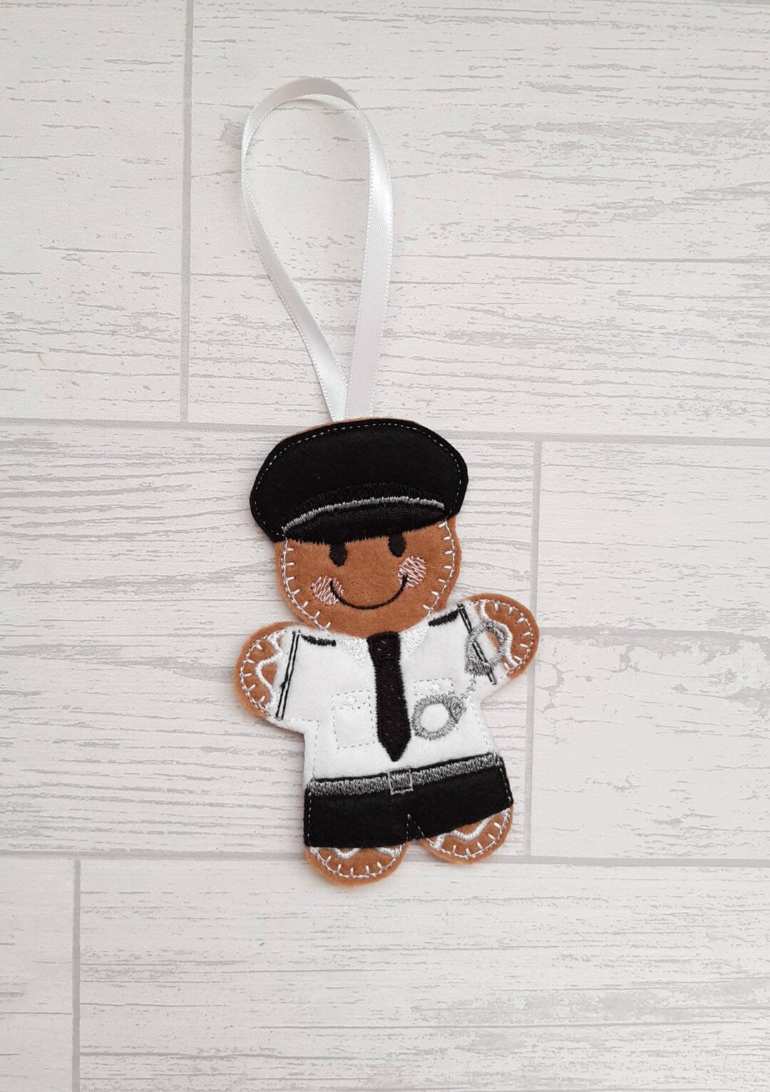 Prison Officer Felt Gingerbread. Prison Officer Decoration. Policeman ...