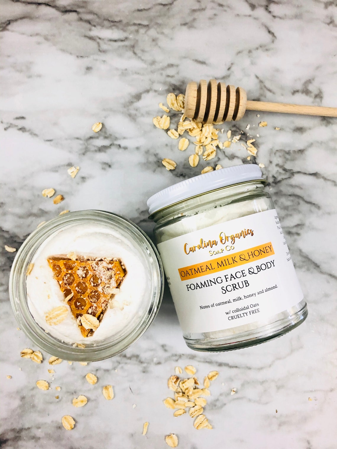 Oatmeal Milk & Honey Foaming Sugar Scrub Face and Body Scrub | Etsy
