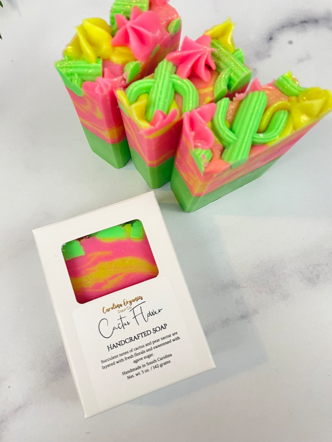 Cactus Flower Handmade Soap | Goat Milk Soap Bar | Cactus Gift ...