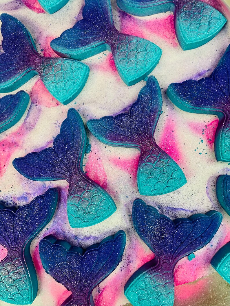 Mermaid Vibes Bath Bomb Vegan Bath Bomb Mermaid Party - Etsy
