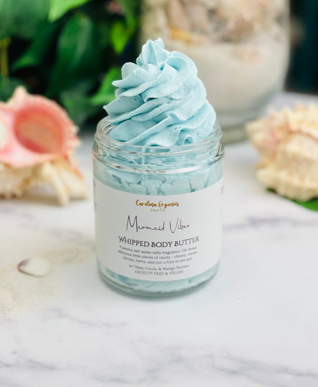 Organic Whipped Body Butter: Mermaid Vibes, Shea & Cocoa Butter - Etsy