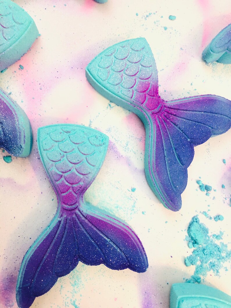 Mermaid Vibes Bath Bomb Vegan Bath Bomb Mermaid Party - Etsy