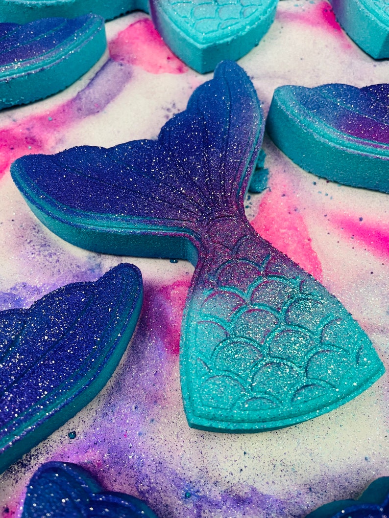 Mermaid Vibes Bath Bomb Vegan Bath Bomb Mermaid Party - Etsy