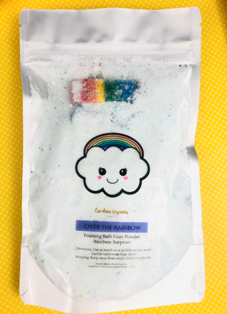 Rainbow Bath Fizzy Powder Rainbow Dust Foaming Bath Fizz - Etsy