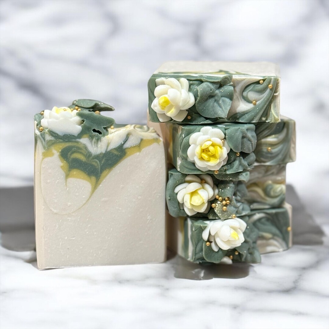 White Lotus Goat Milk Soap: Handmade Floral Tallow Soap - Etsy