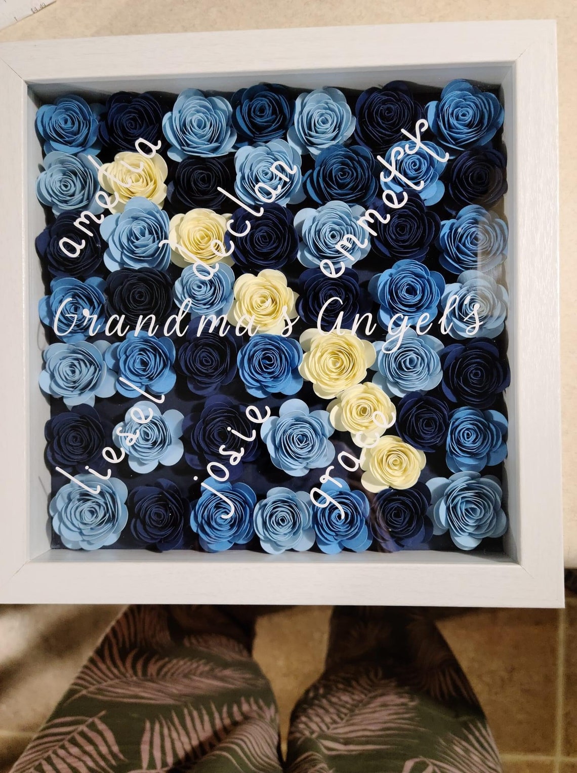 Flower shadow box | Etsy