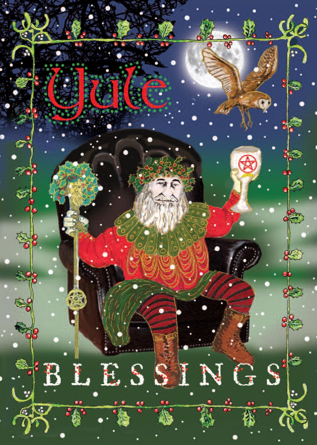 Blessed Yule Wallpaper