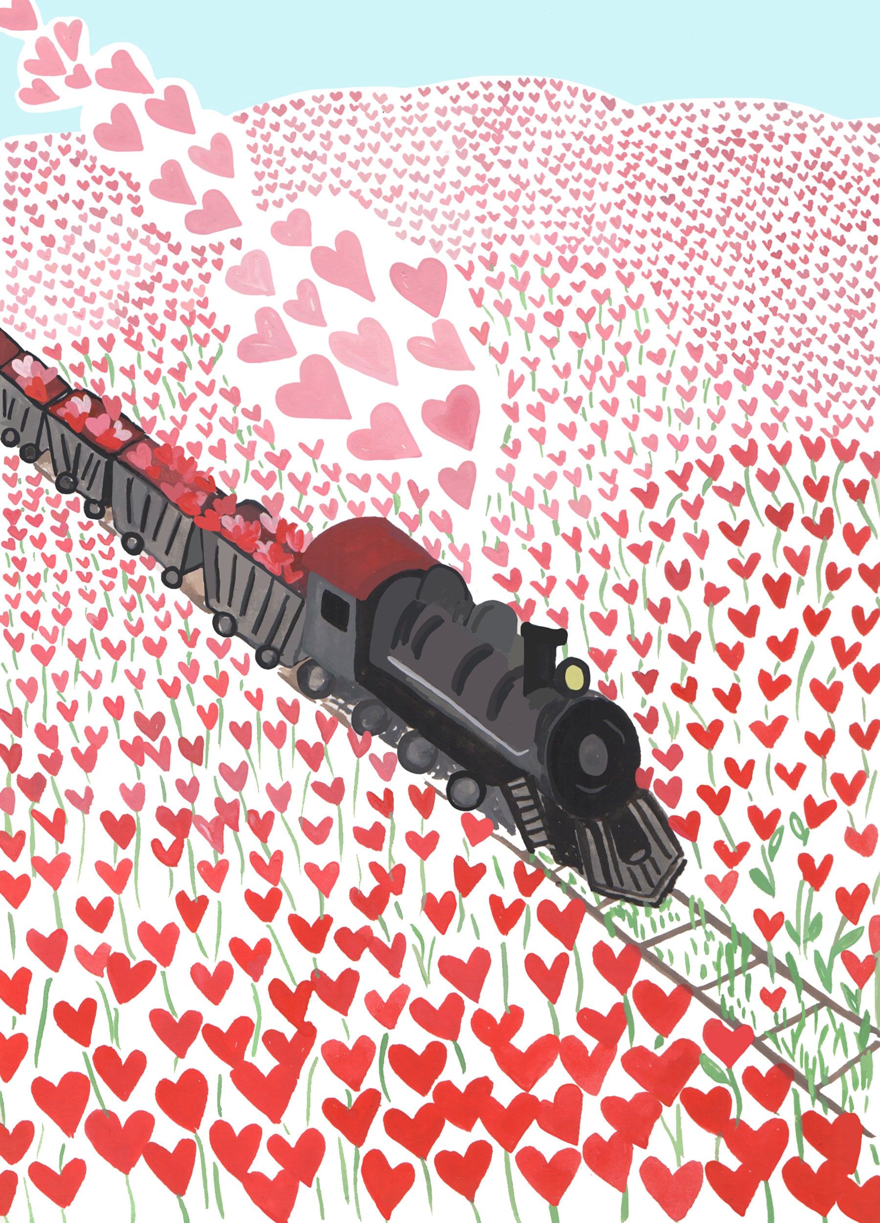 Love Train Art Print | Etsy