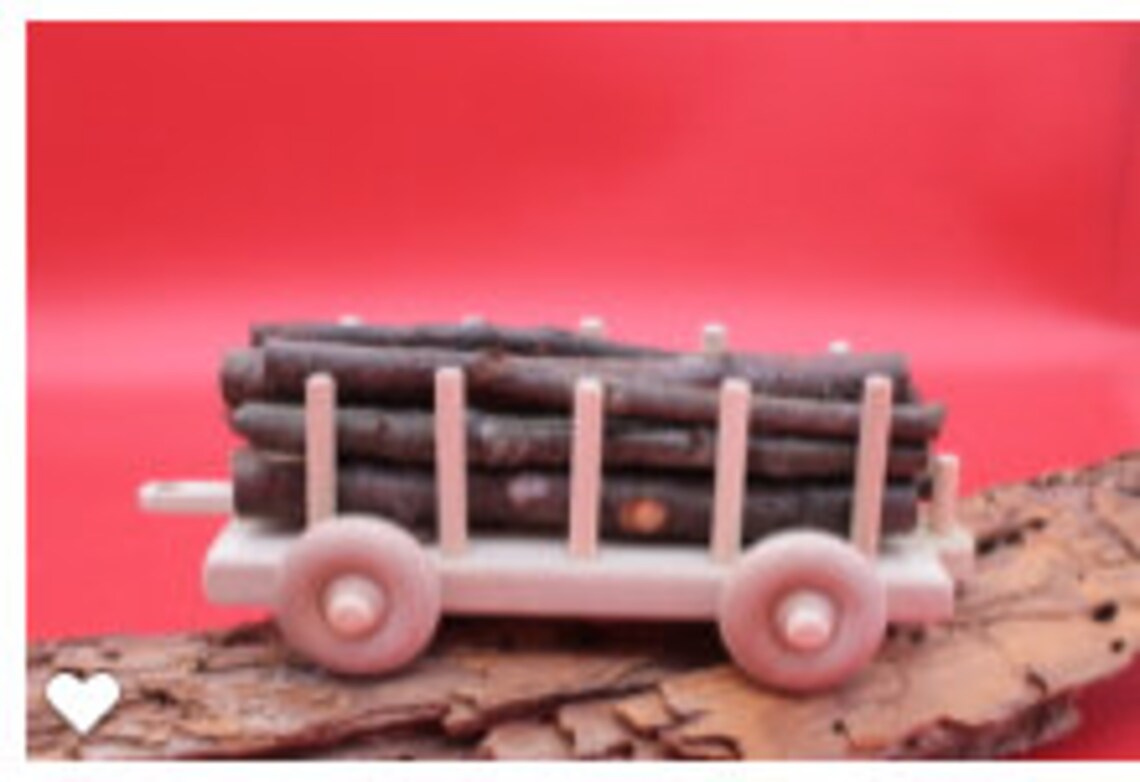 Wooden Train Set With Five Cars. - Etsy
