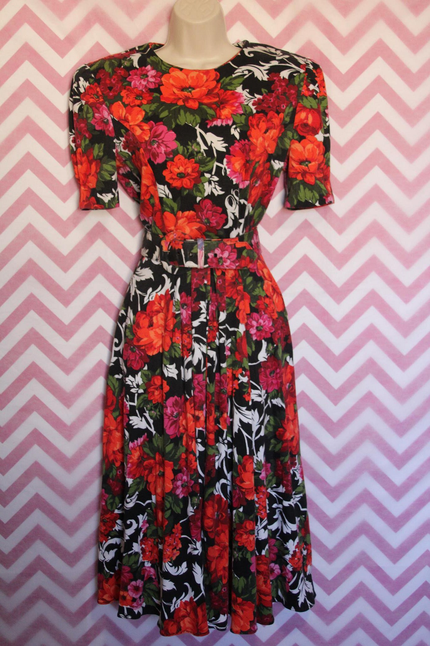 Jessica Howard by Mitchell Rodbell Beautiful Floral Dress Size 8 Vtg ...