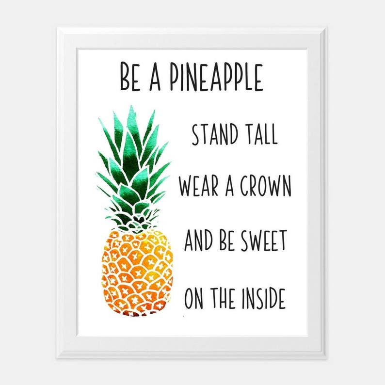Be a Pineapple Wall Art, Digital Instant Download. Printable Pineapple ...