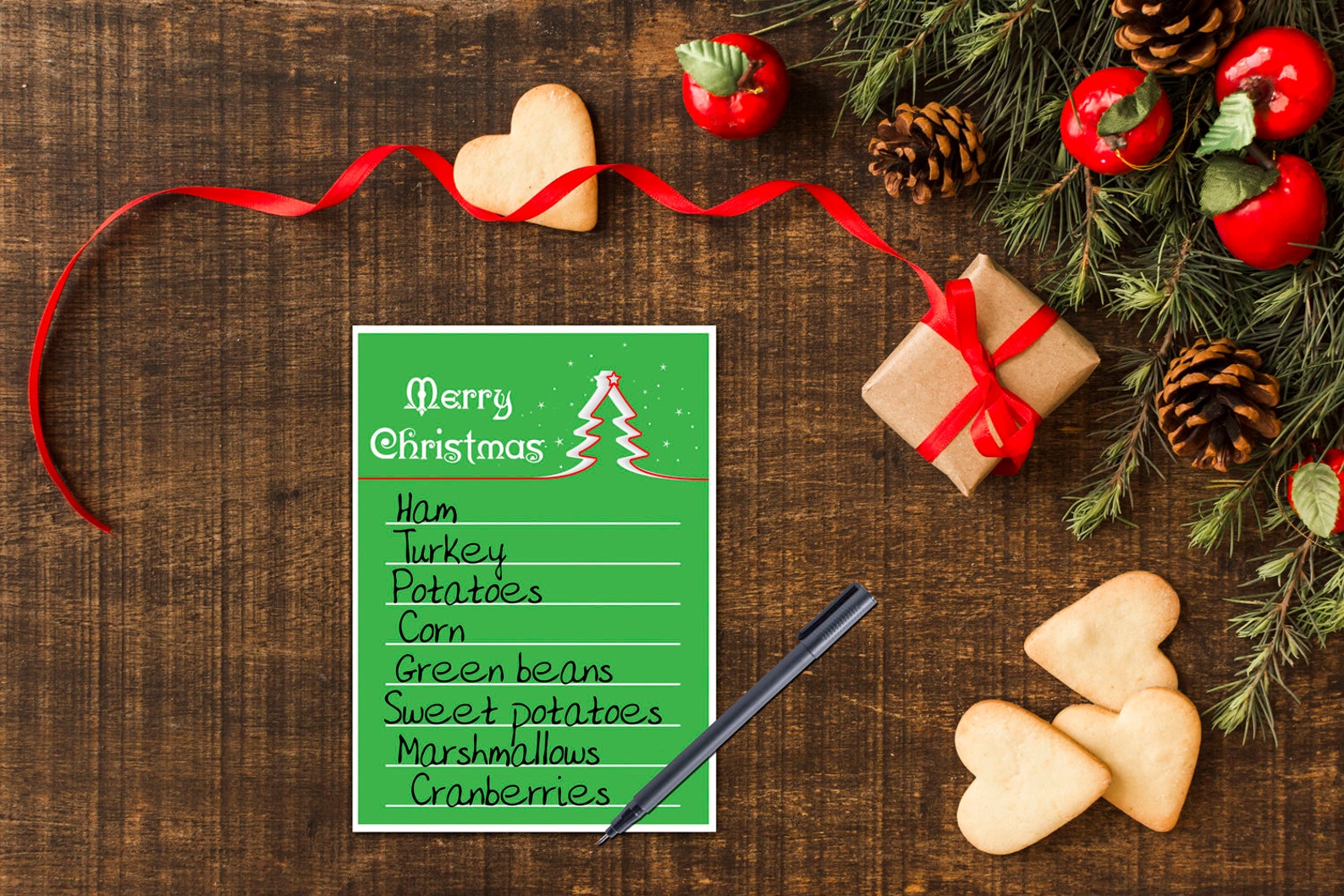 Printable merry Christmas Stationery Holiday Note Paper With Minimal ...