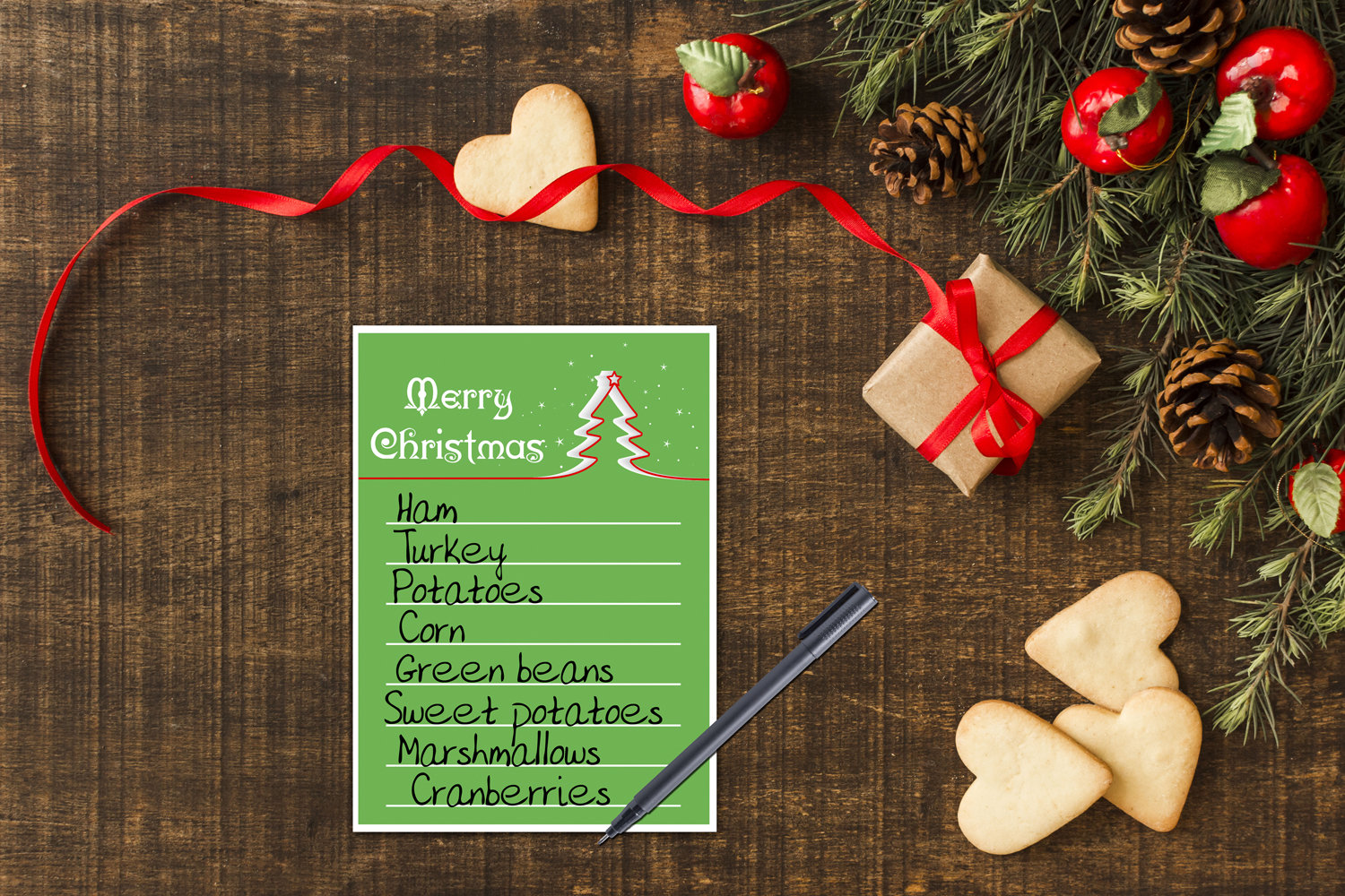 Printable merry Christmas Stationery Holiday Note Paper With Minimal ...