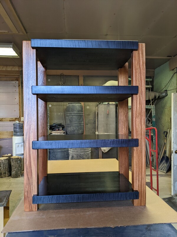 TIMBERNATION Walnut Stack Rack With 3 Round Posts - Etsy Canada